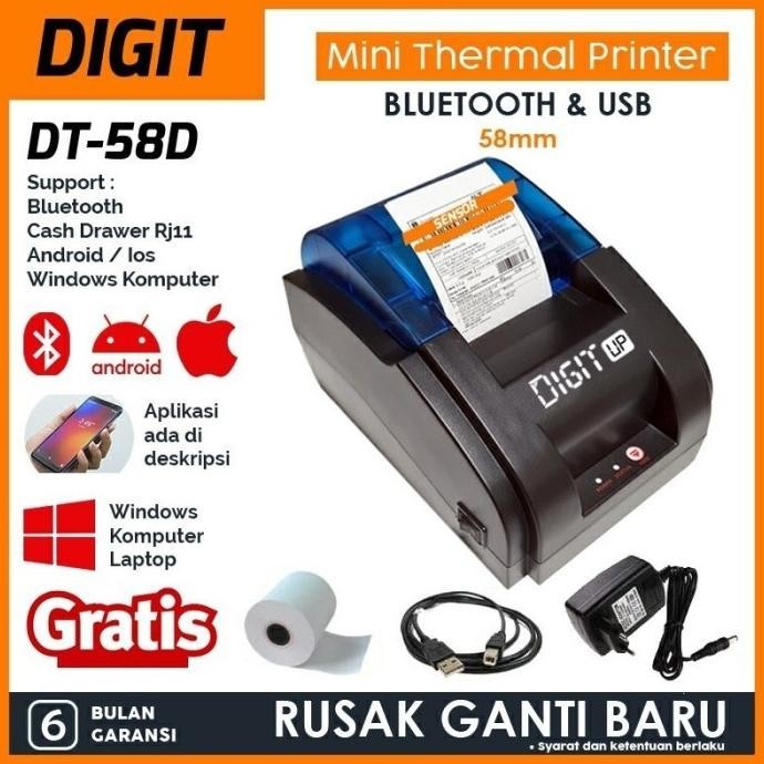 Jual PRINTER OKAY DIGIT 58D BLUETOOTH KASIR / PPOB POS THERMAL 58MM ...