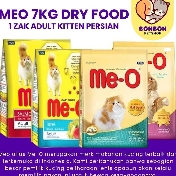 Jual Meo 7kg Dry Food 1 Zak Adult Kitten Persian Me-O Makanan Kering ...