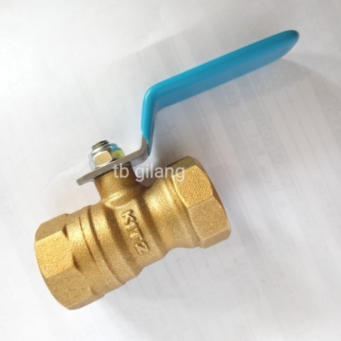 Jual Ball Valve Brass 12 Inci Kuningan Stopkran Kitz 8Bara30 Engkol Biru | Shopee Indonesia