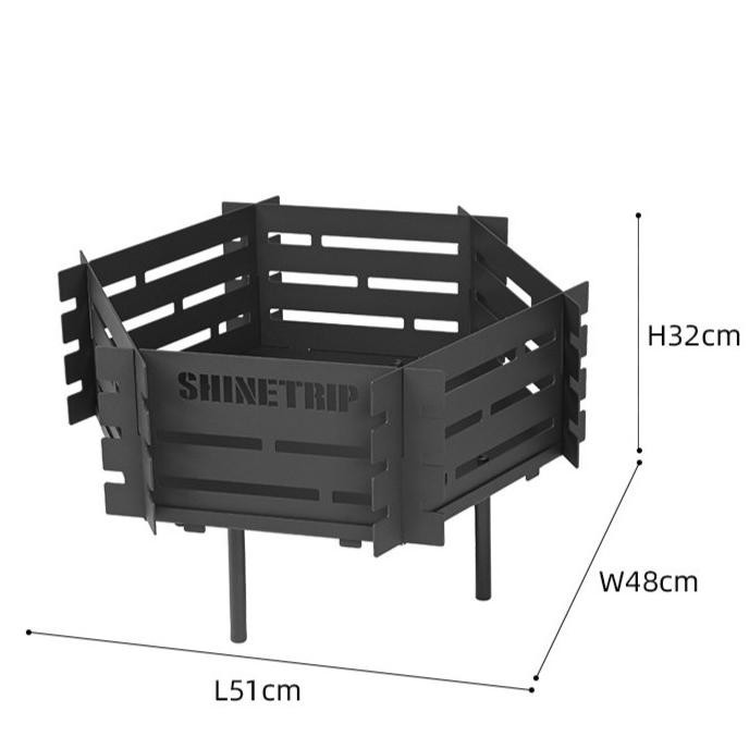 Jual Shinetrip Tungku Kayu Api Fire Stove Carbon Steel Camping Portable ...