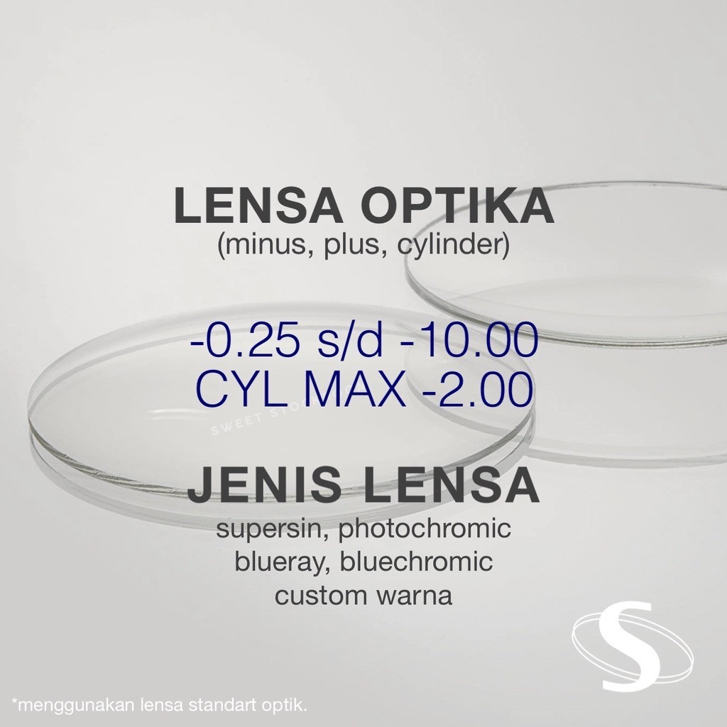Jual Sweet Stockroom | Tambahan Lensa Kacamata (Minus, Silinder, Plus ...