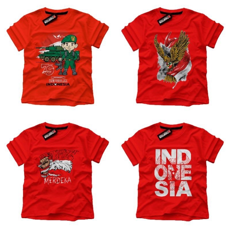 Jual Kaos Kemerdekaan Anak Thisert Agustusan Atasan Merah Putih Kaus ...