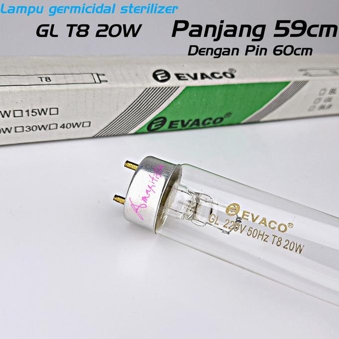 Jual Lampu Uv Uvc Germicidal Sterilizer T8 20W 60Cm Evaco Filter Air ...