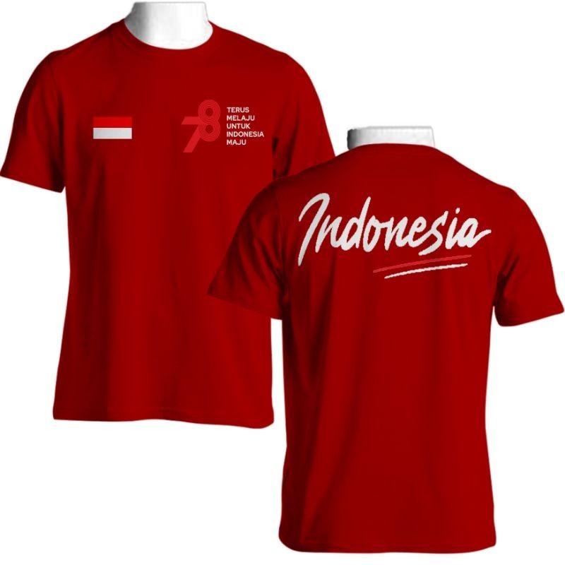 Jual KAOS KEMERDEKAAN BENDERA INDONESIA 78 | Shopee Indonesia