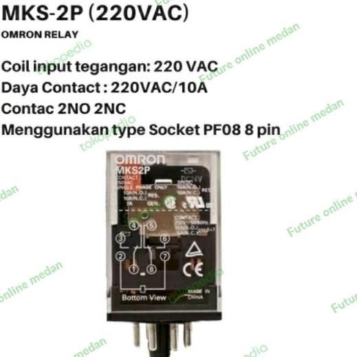 Jual TERBARU - RELAY MKS2P / MK2P 220V + SOKET PF083A-E RILEY/ TIMER OMRON 8 pin ORI | Shopee ...