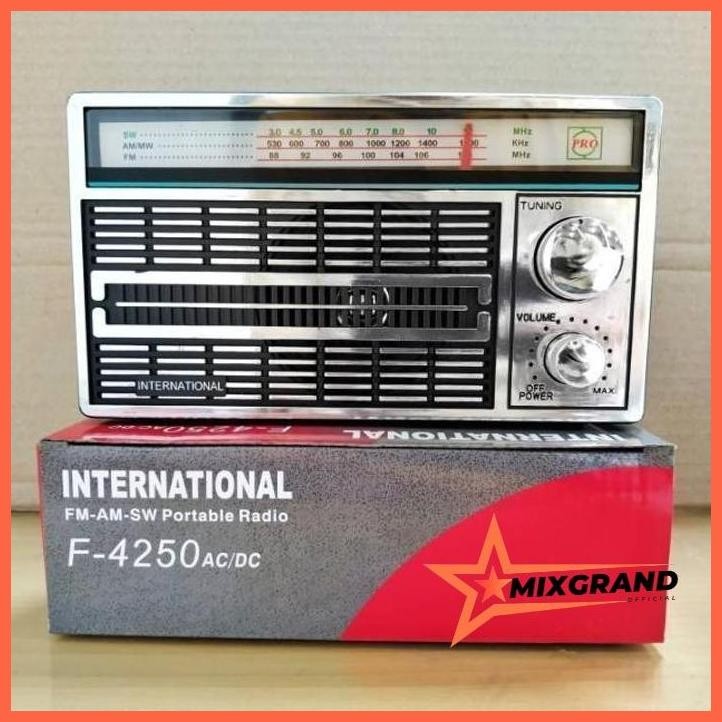 Jual RADIO INTERNATIONAL F-4250AM-FM PORTABLE RADIO JADUL UNIK AC-DC ...