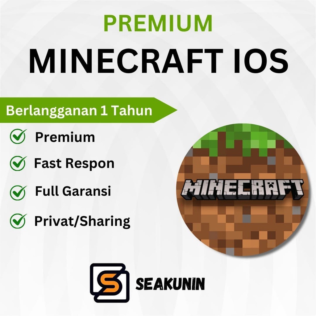 Jual Minecraft Ios Premium 1 Tahun Bergaransi Dijamin Paling Murah ...