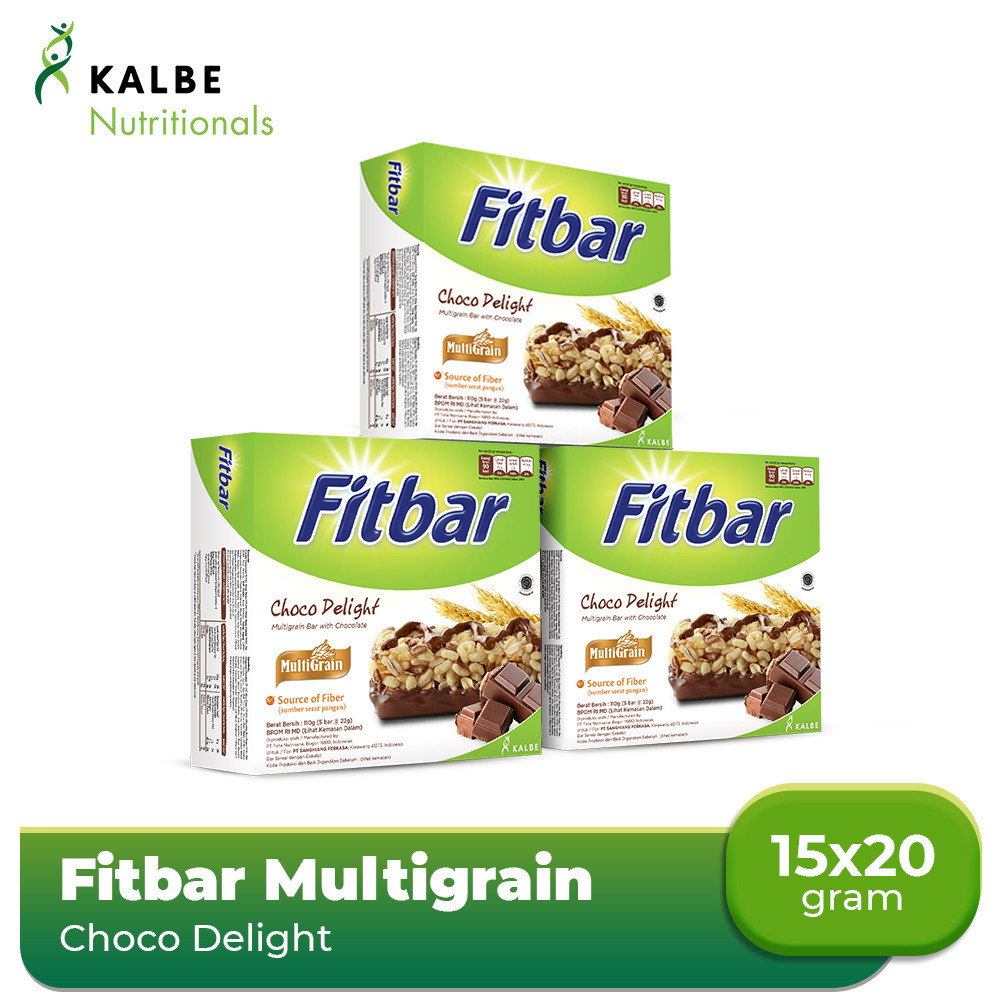 Jual Fitbar Chocolate Delight 5x20gr Multigrain (3pcs) | Shopee Indonesia
