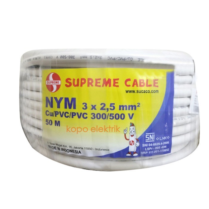 Jual Kabel Supreme Nym 3X2.5 @ 50 Meter 3X2,5 Tunggal | Shopee Indonesia