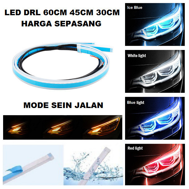 Jual PROMO Lampu LED DRL Alis Tempel 30CM 45CM 60CM DRL Mobil Motor 30 45 60 CM | Shopee Indonesia