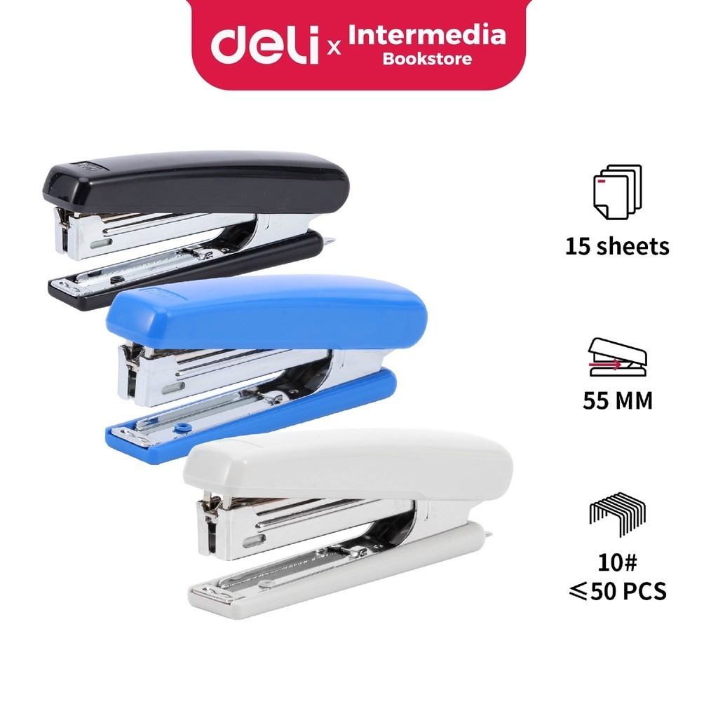 Jual Deli Stapler #10 E0221 15 Sheets hingga 20.000 kali staples ...