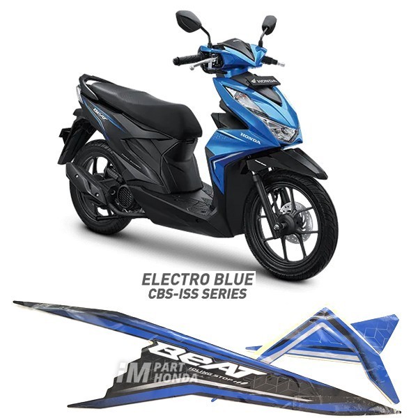 Jual Stiker Beat LED Eco K1A 2020 Electro Blue Biru Hitam CBS ISS ...
