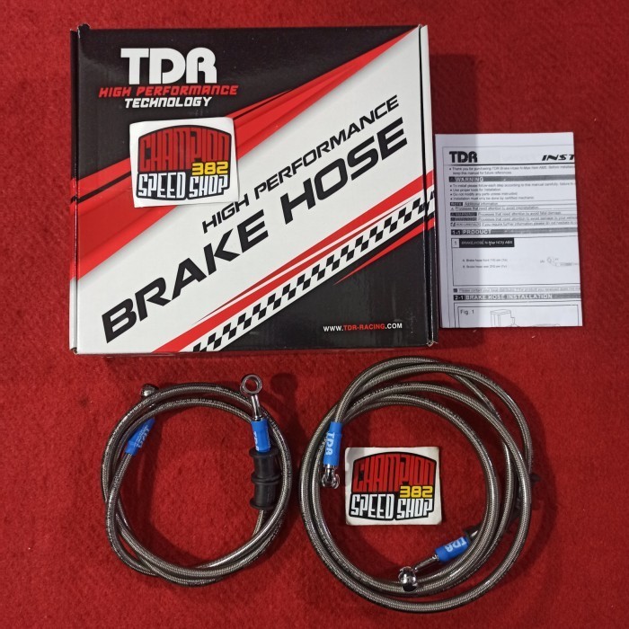 Jual Produk Brake Line Racing Selang Rem TDR NON ABS Yamaha Nmax Depan Belakang | Shopee Indonesia