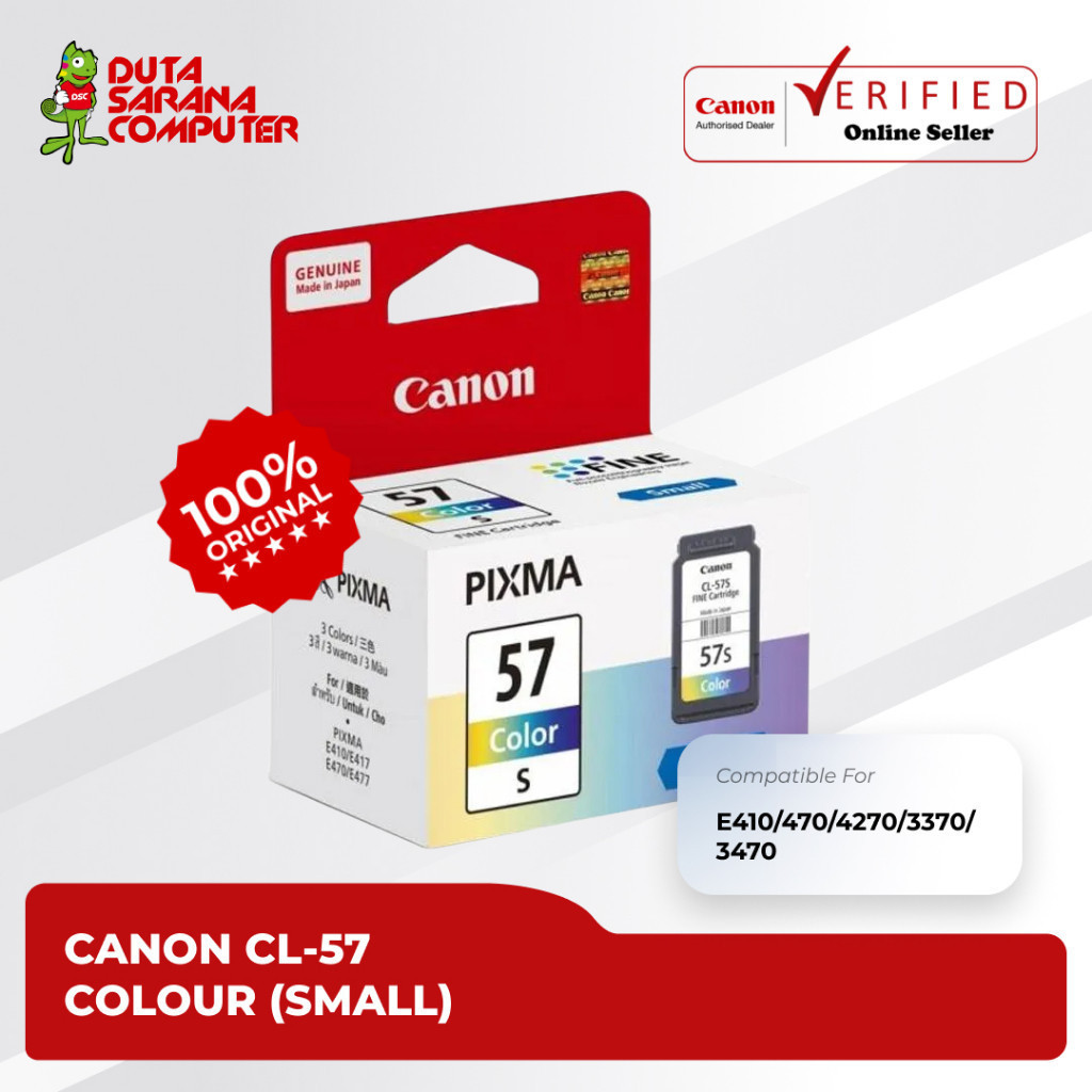 Jual CANON CL-57S INK CARTRIDGE COLOR SMALL ORIGINAL | Shopee Indonesia
