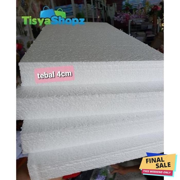 Jual Cod Styrofoam Tebal 4 Cm / Gabus Putih / Busa Untuk Pasang Bunga ...