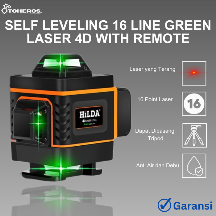 Jual Produk Mesin Laser Level Auto Siku Bangunan 16 Line Canggih Self ...