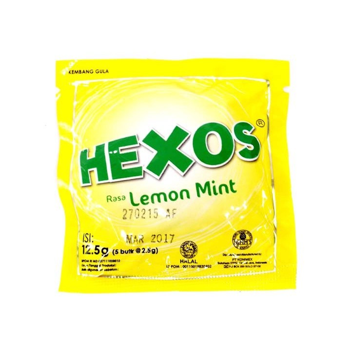 Jual S05628 HEXOS LEMON MINT PERMEN SACHET 20GR MAJU BERSAMA (20250407 ...