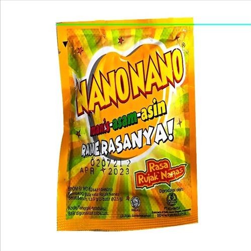 Jual S37809 NANO NANO RUJAK NENAS PERMEN SACHET 2,5GR MAJU BERSAMA ...