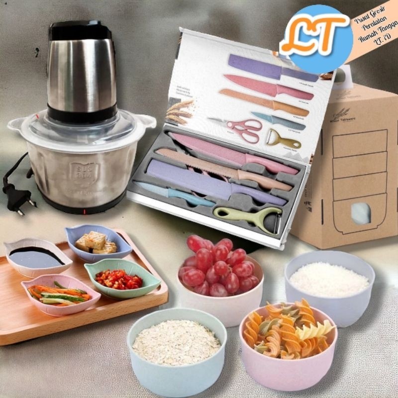 Jual Blender Terbaru // (LT.ID) Paket 025 Blender Chopper 2 Liter Pisau ...