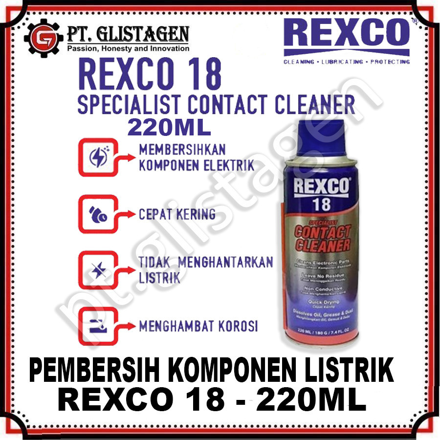 Jual REXCO 18 Pembersih Elektrik Elektronik Contact Cleaner 220ml 220ML | Shopee Indonesia