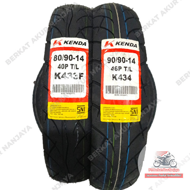 Jual KENDA K433F 80 90 & K434 90 90 14 Ban luar Tubeless Ban Beat mio FREE PENTIL | Shopee Indonesia