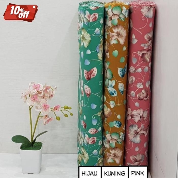 Jual Cuci Gudang Kain Bsy Motif Bunga Lily (Lebar 115Cm)Harga Per 0,5M ...