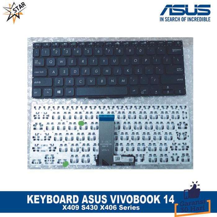 Jual KEYBOARD LAPTOP ASUS VIVOBOOK 14 X409 X409FA-EK55T S14 S430 A430 ...