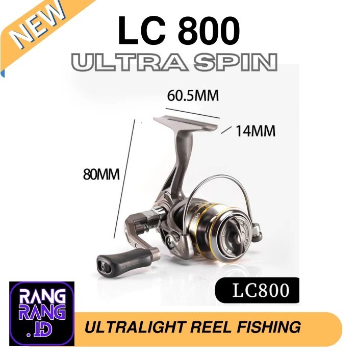 Jual Reel pancing spinning ultralight micro fishing - LC 800 rubber ...