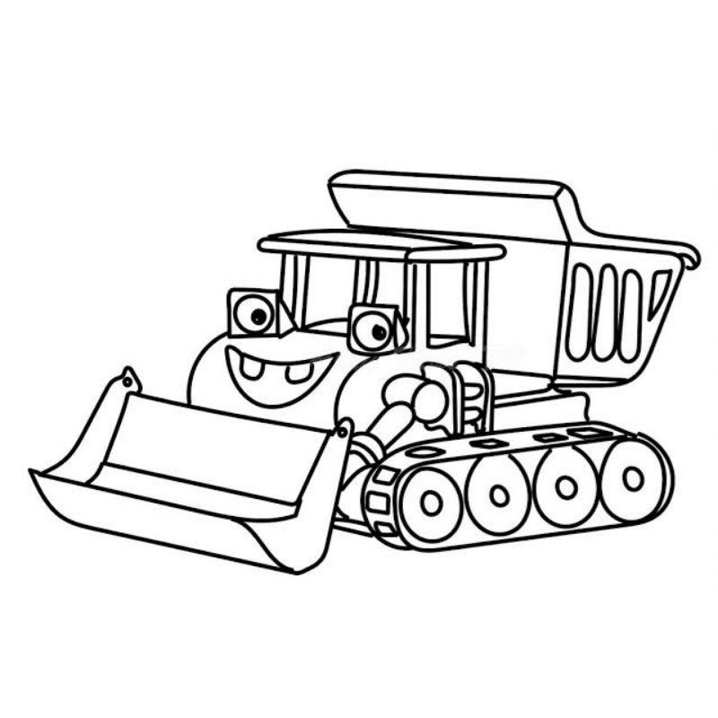 Jual 20 lembar kertas mewarnai tema alat berat kontruksi/beko/buldoser ...