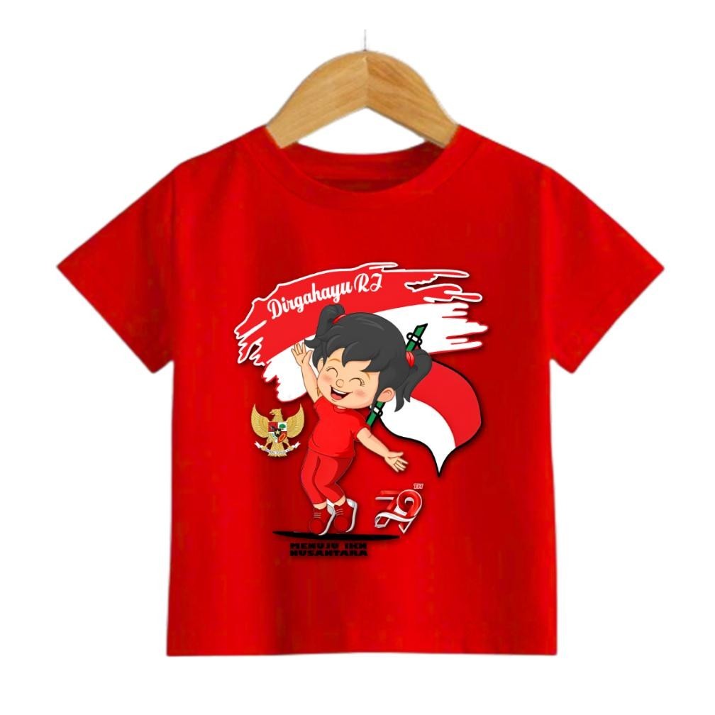 Jual fx-4 Baju kaos Agustusan Anak Perempuan Cewek 2024 Agustus ke 79 ...