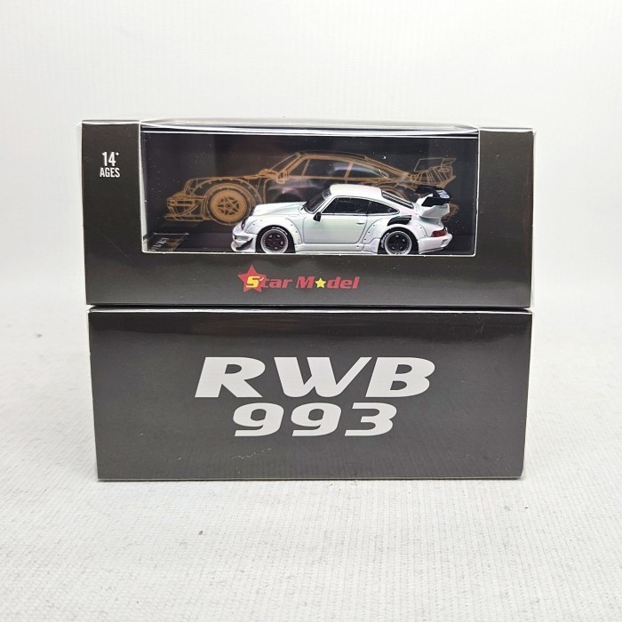 Jual STAR MODEL 1/64 PORACHE RWB 964 GT WING CROME PEARL WHITE | Shopee ...