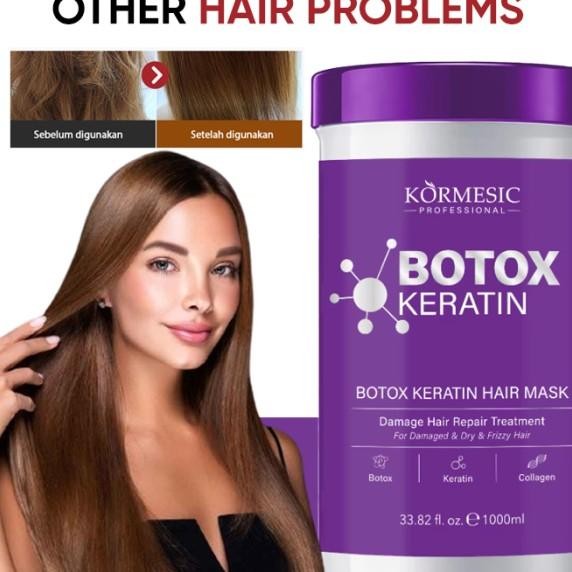 Jual Kormesic Hair Mask Keratin Botox Treatment Anti Frizz / Perawatan ...