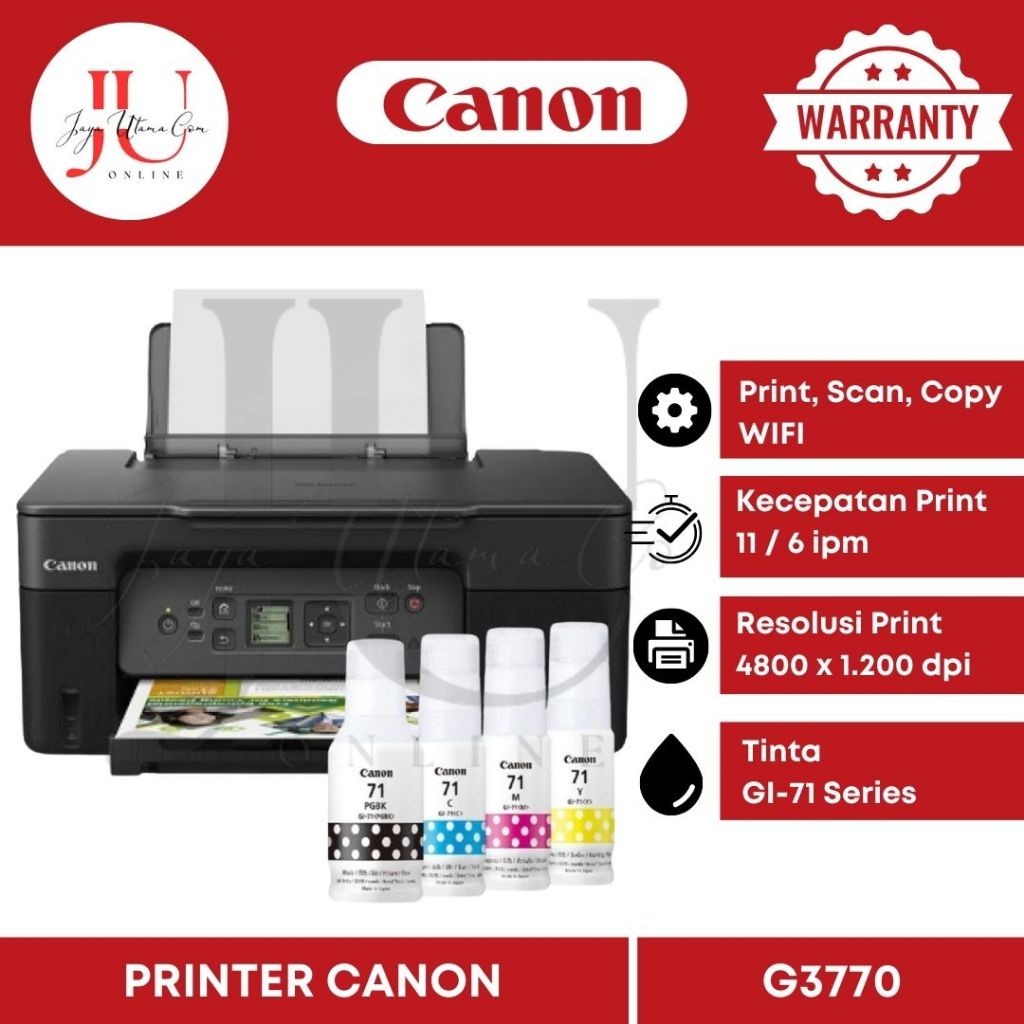 Jual Printer Canon PIXMA G3770 ALL IN ONE WIFI G 3770 | Shopee Indonesia