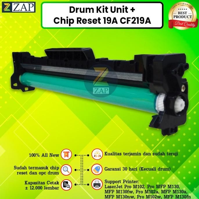 Jual TONER IMAGING DRUM COMPATIBLE HP 19A CF219A H M102 M130 NON ...