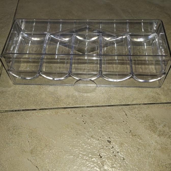 Jual KOTAK AKRILIK RAK SIMPAN CHIP KOIN SUSUN COMPLETE CHIPS SET TUTUP ...