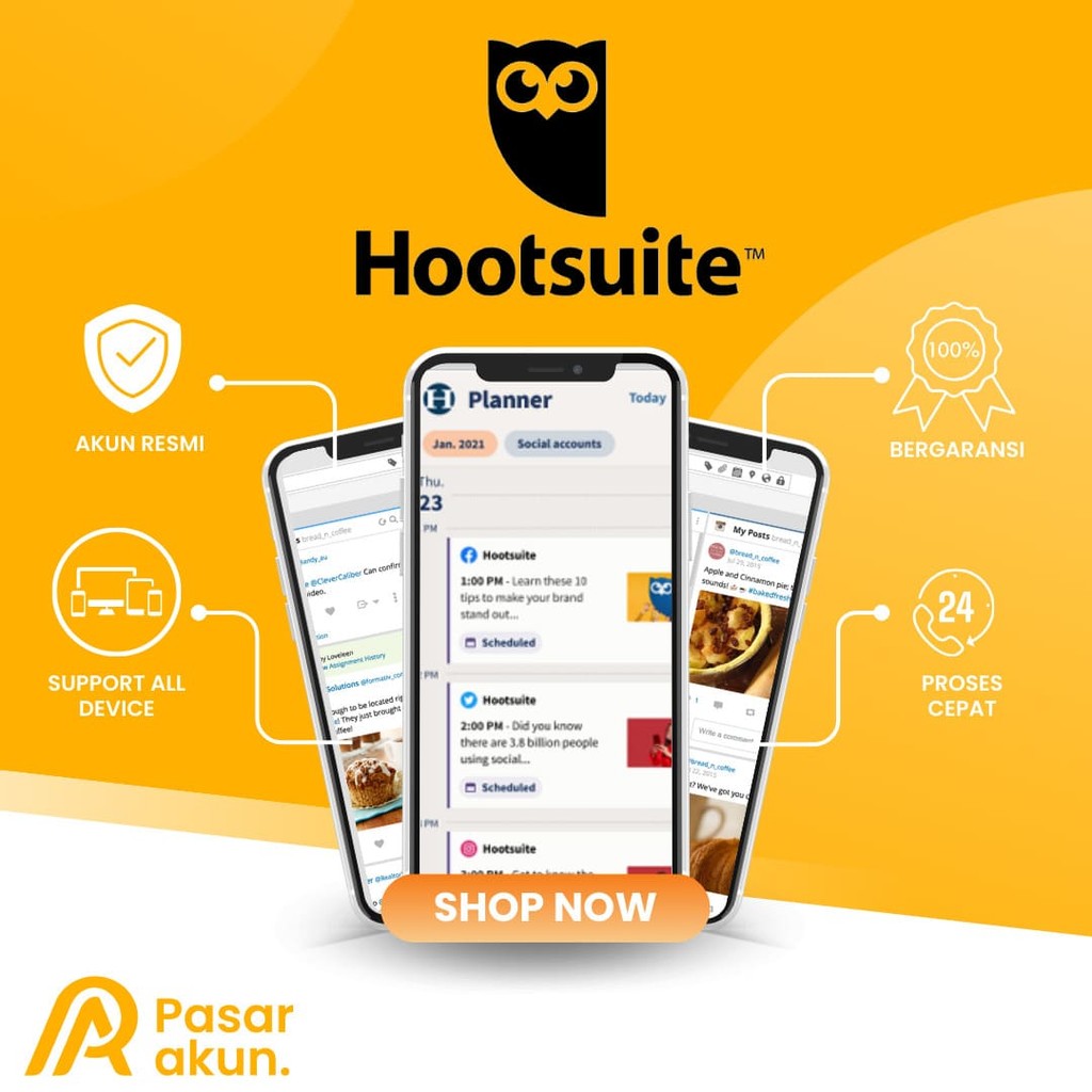 Jual Hootsuite Premium Akun 1 Tahun Pro/team Plan (Up 20 Akun Sosmed ...