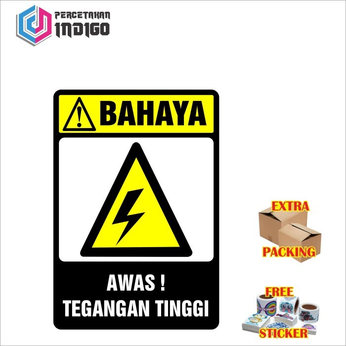 Jual Murah stiker bahaya awas teganggan tinggi Keren | Shopee Indonesia