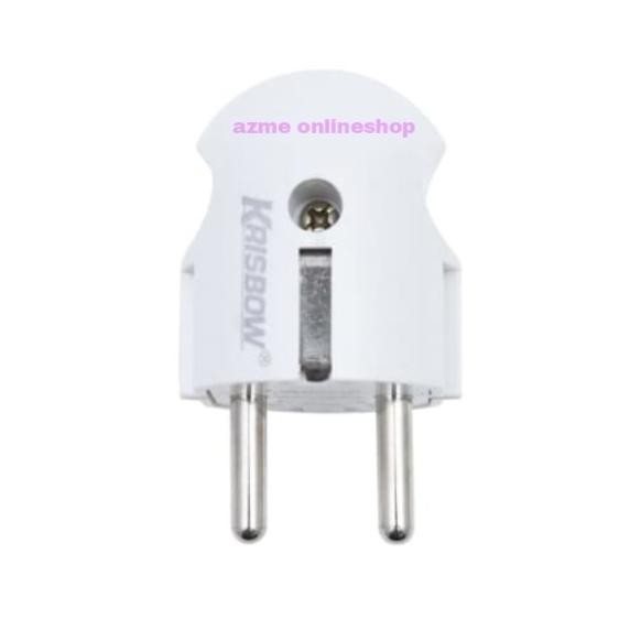 Jual Krisbow Kepala Steker 2 Pin 10A_Colokan Listrik_Adaptor Tanpa ...