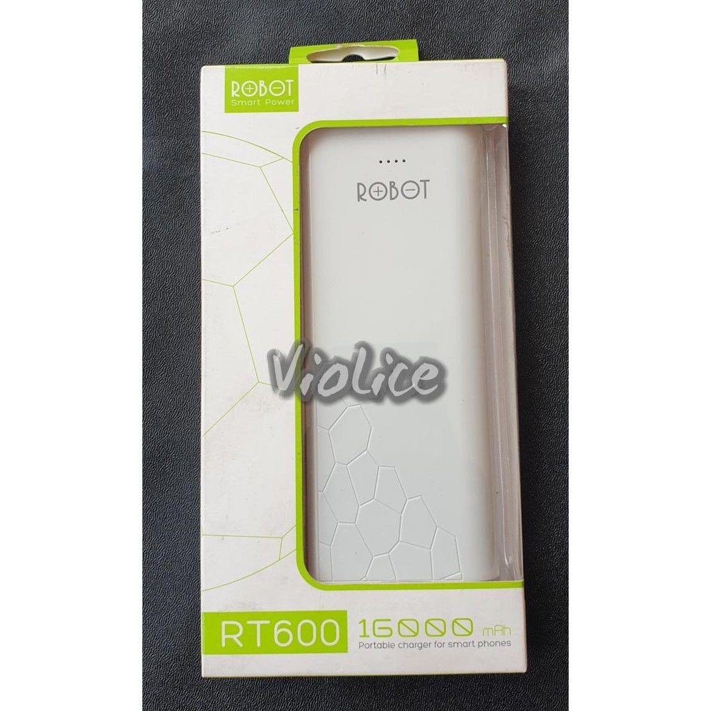 Jual Power Bank ROBOT Vivan RT600 16000 Mah Original Garansi Resmi White | Shopee Indonesia