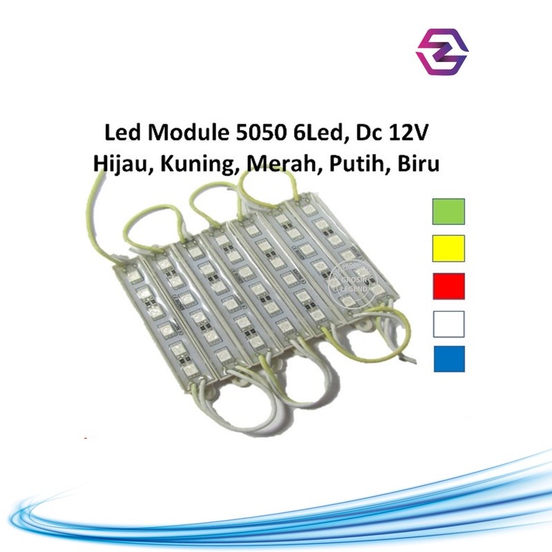 Jual Lampu led modul strip led kabin flux 5050 6 led 12 volt kuning ...