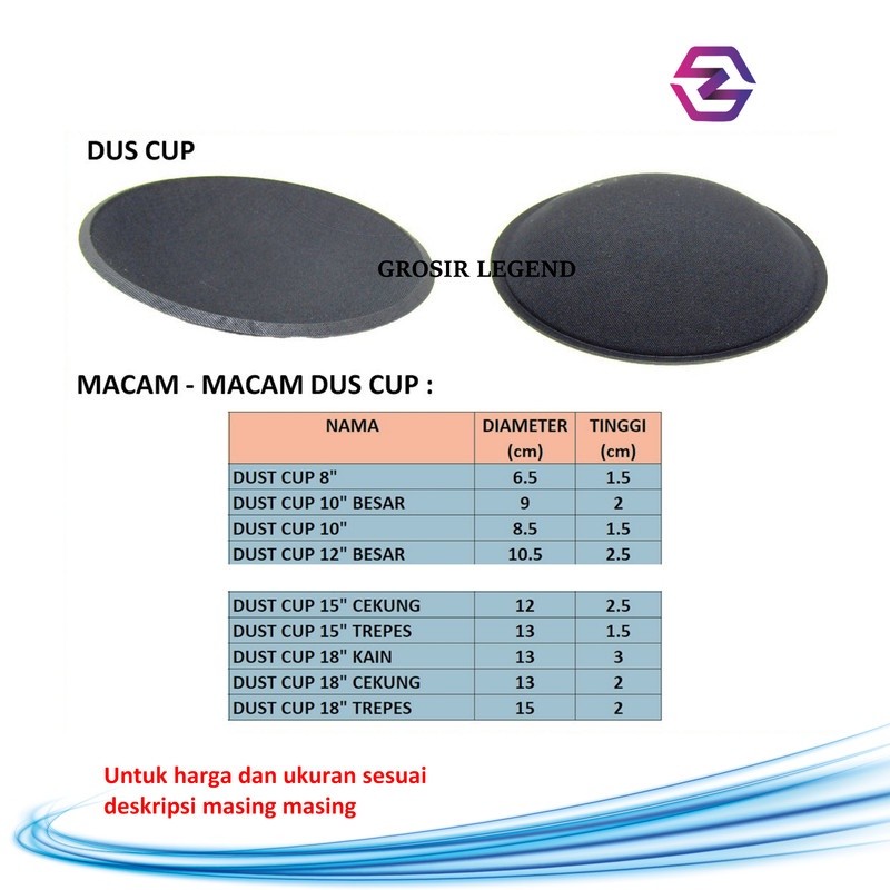 Jual Dop speaker tutup spul dus cup speaker 8 inch | Shopee Indonesia