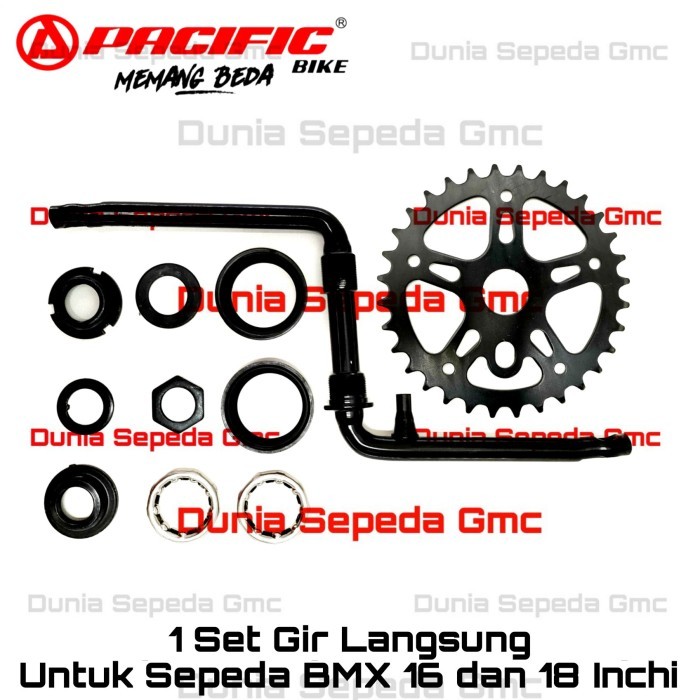 Jual Crank Set Sepeda Anak Bmx 16 Inchi 18 In Gear Tengah Gir Langsung ...