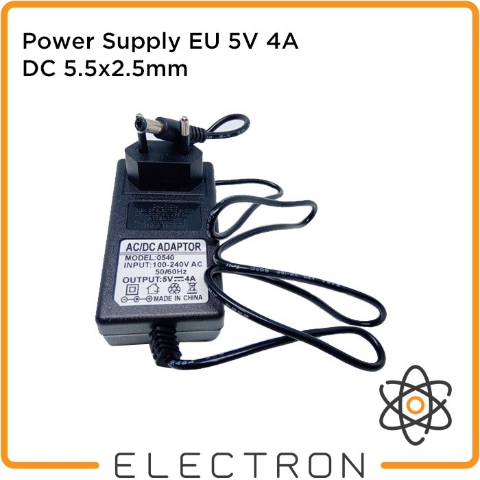 Jual Power Supply EU 5V 4A DC 5.5x2.5mm Adapter Barrel Jack Charger ...