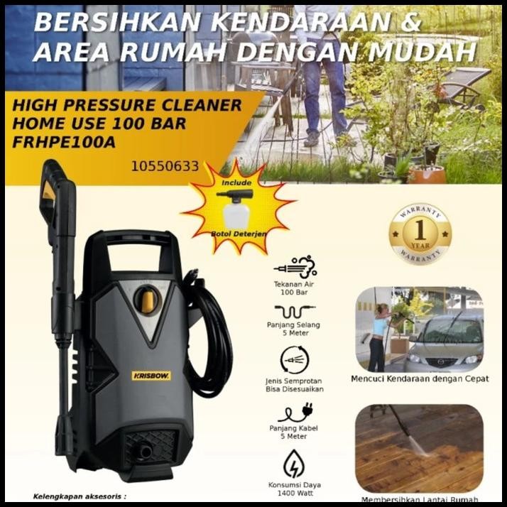 Jual Mesin Cuci Steam Mobil & Motor Krisbow High Pressure 100 Bar ...