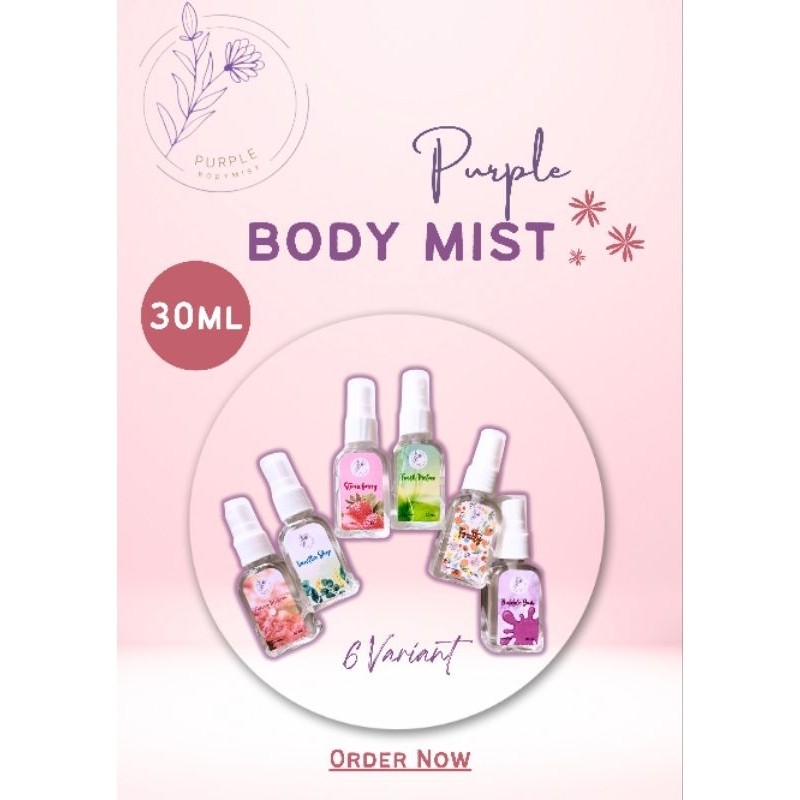 Jual eau de cologne Purple body mist spray 30ml all varian | Shopee ...