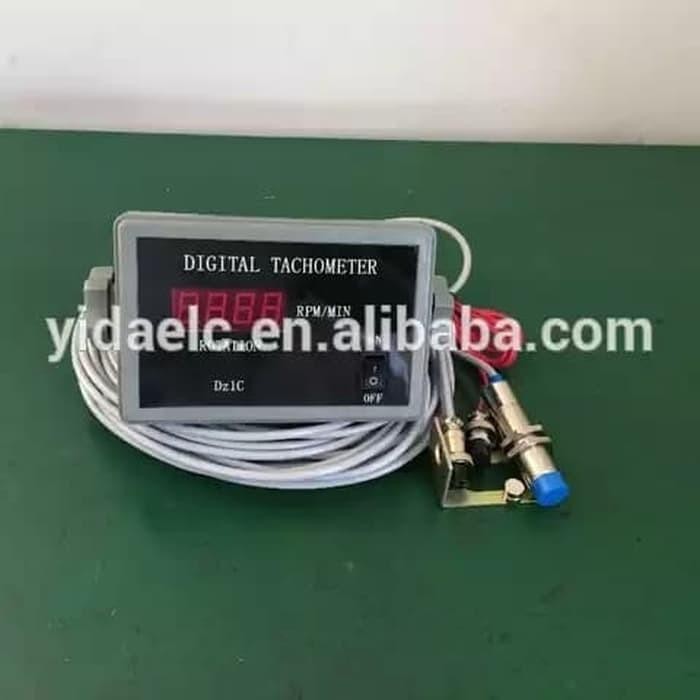 Jual Led Display Digital Speed Sensor Tachometer 0-9999 Rpm Dz-Otb ...