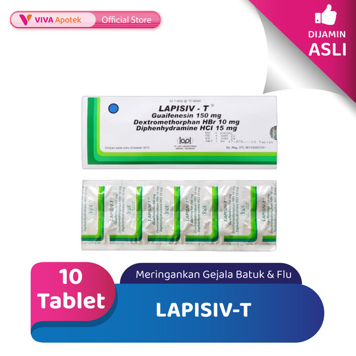 Jual Lapisiv - T untuk Meringankan Batuk & Flu (10 Tablet) | Shopee ...