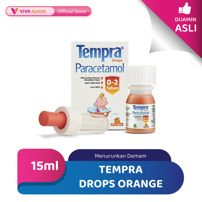 Jual Tempra Drops Orange untuk Menurunkan Demam (15 ml) | Shopee Indonesia