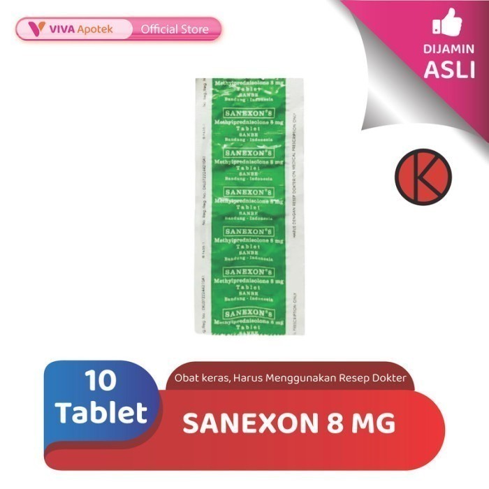 Jual Sanexon 8 mg / Methylprednisolne / Radang / Rematik (10 Tablet ...