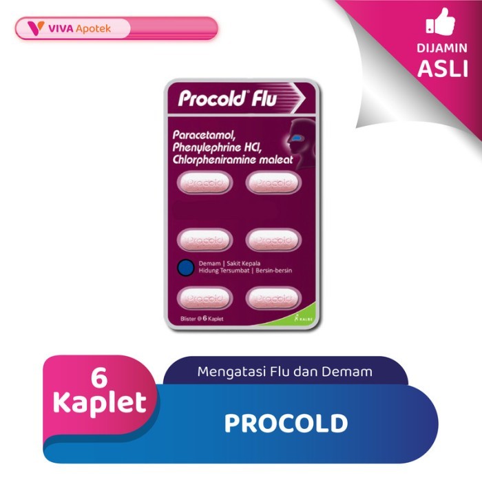 Jual Procold Meringankan Gejala Flu (6 Kaplet) | Shopee Indonesia
